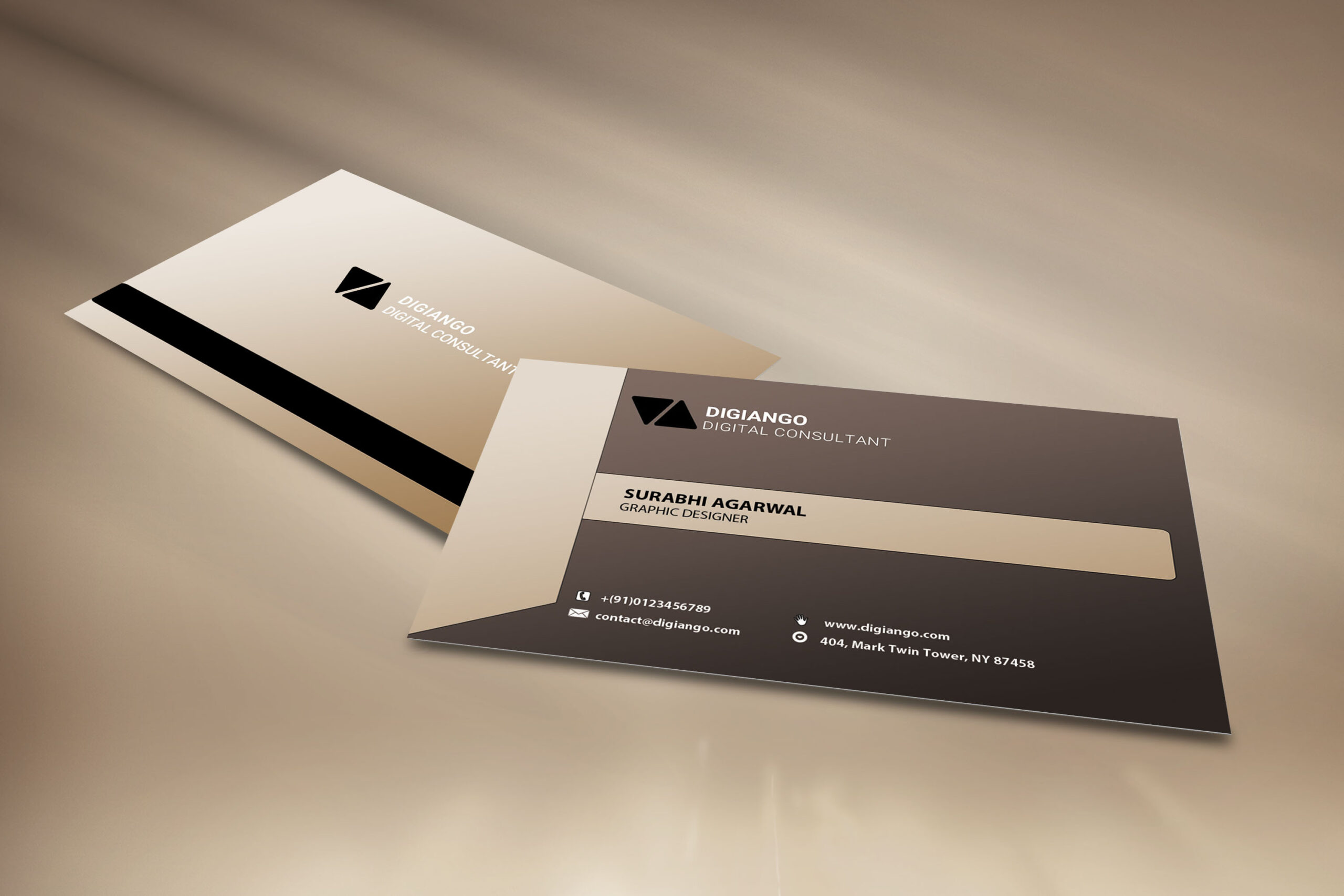 Free: Free Brown Company Card Design - nohat.cc