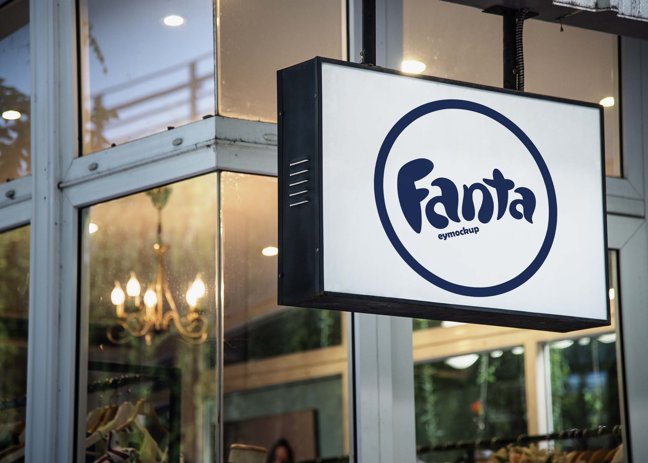 Free: Free Cafe Sign Outside Shop Mockup - Graphicfolks - nohat.cc