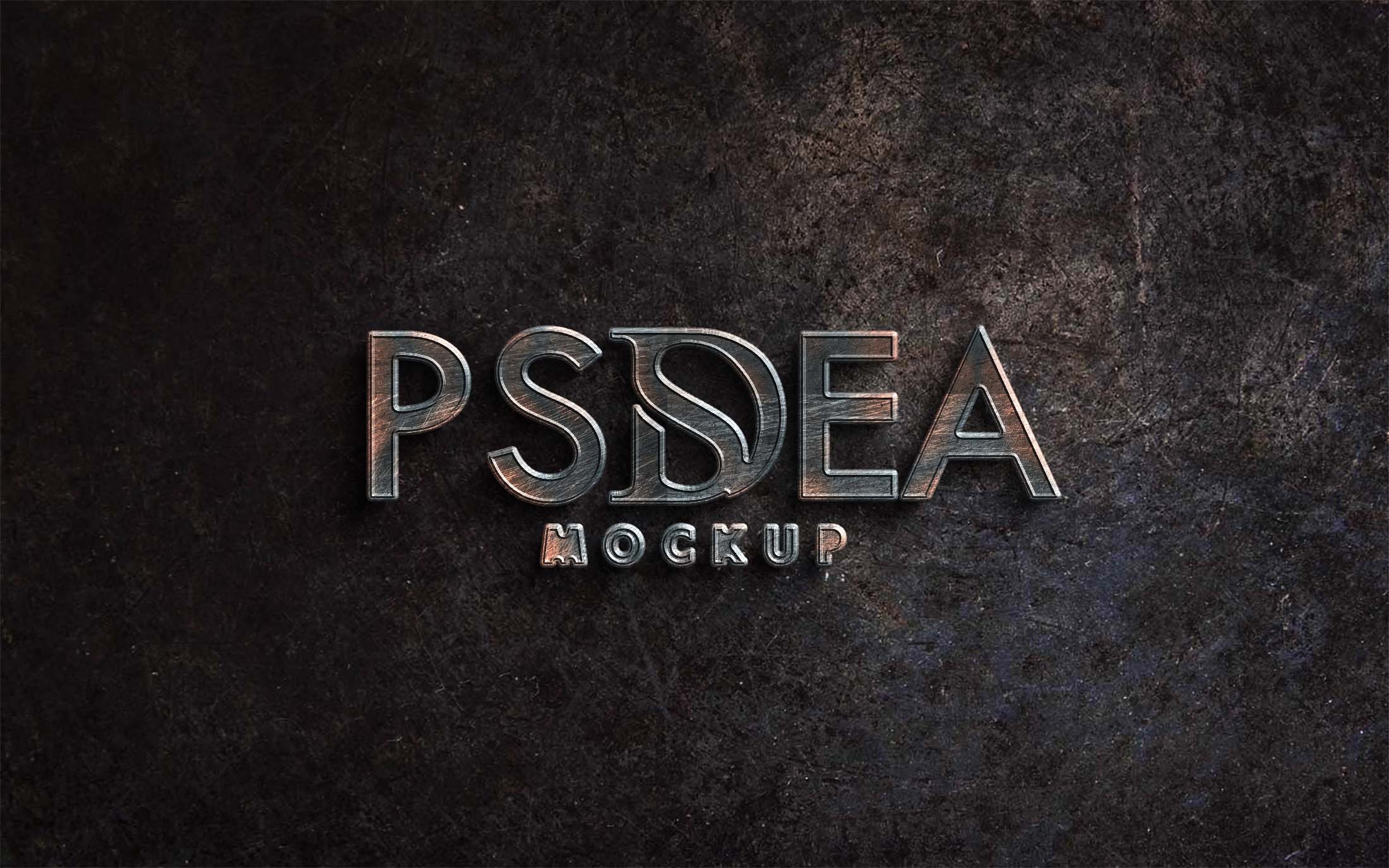 Free: Free Dark Metal 3D Logo Mockup - Graphicfolks - nohat.cc