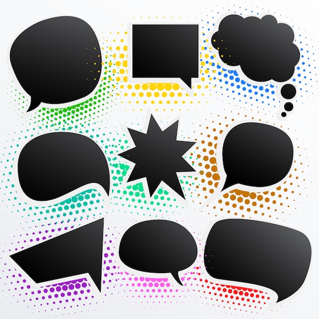 Free: Comic Book Speech Balloon Stickers - Transparent Background Comic ...