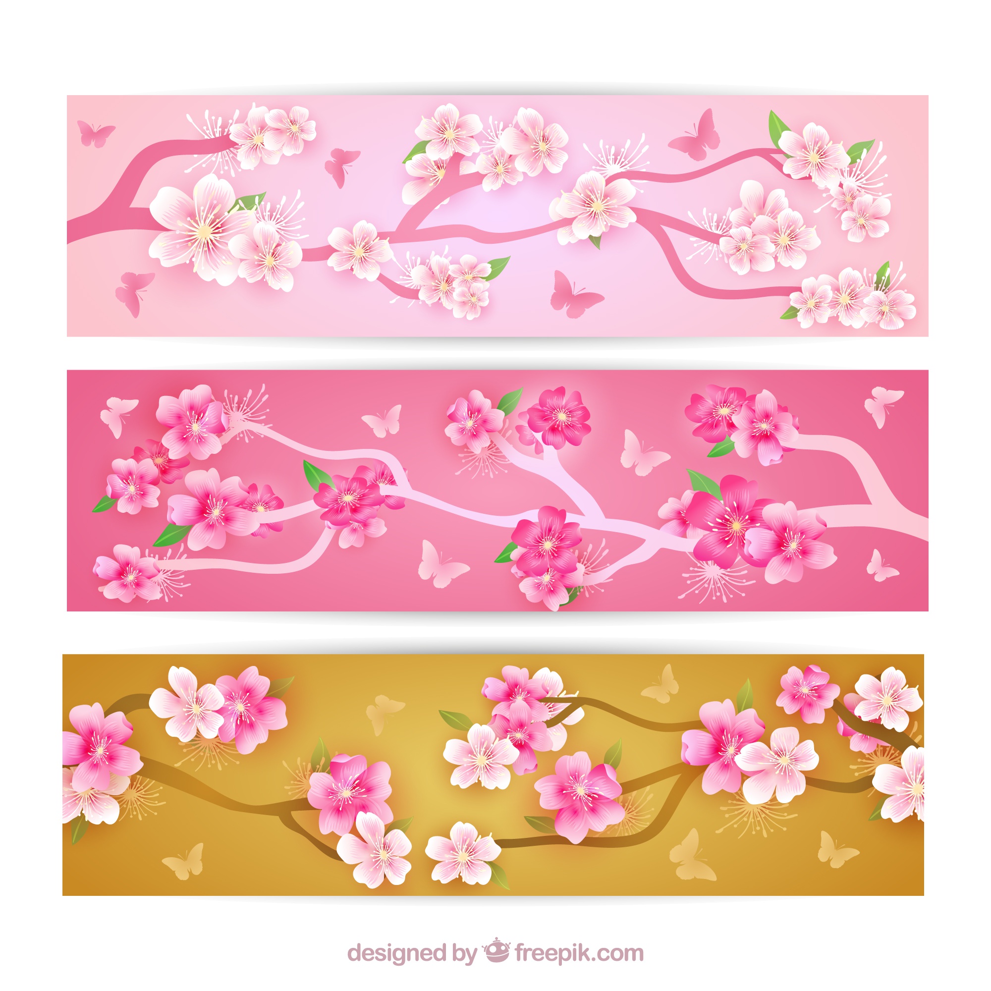 Free: Blooming cherry tree banners - nohat.cc
