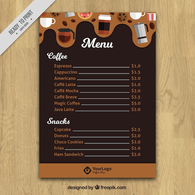 Free: Cafe menu template - nohat.cc