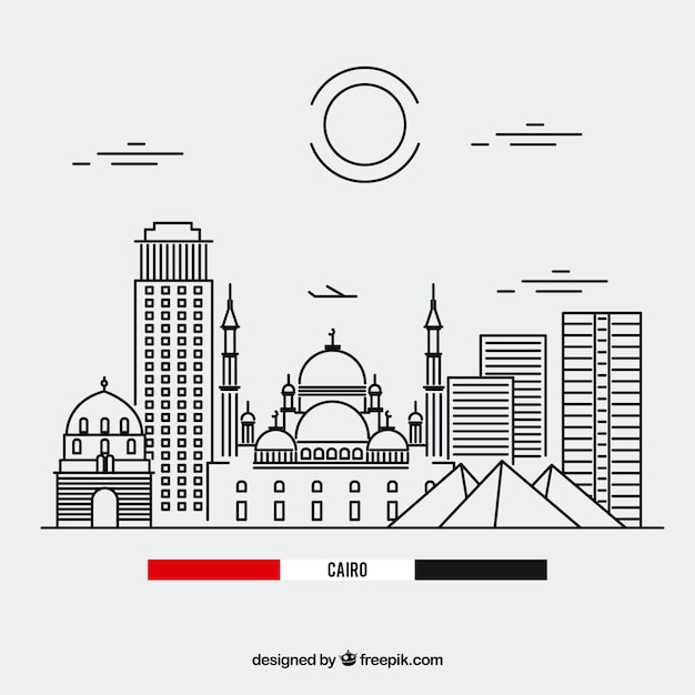 Free: Cairo's skyline with lineal style - nohat.cc