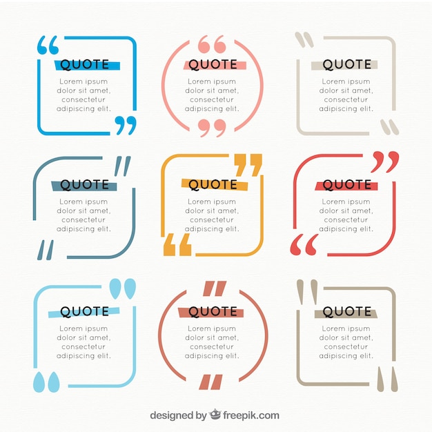 Free: Colored quote frame collection - nohat.cc