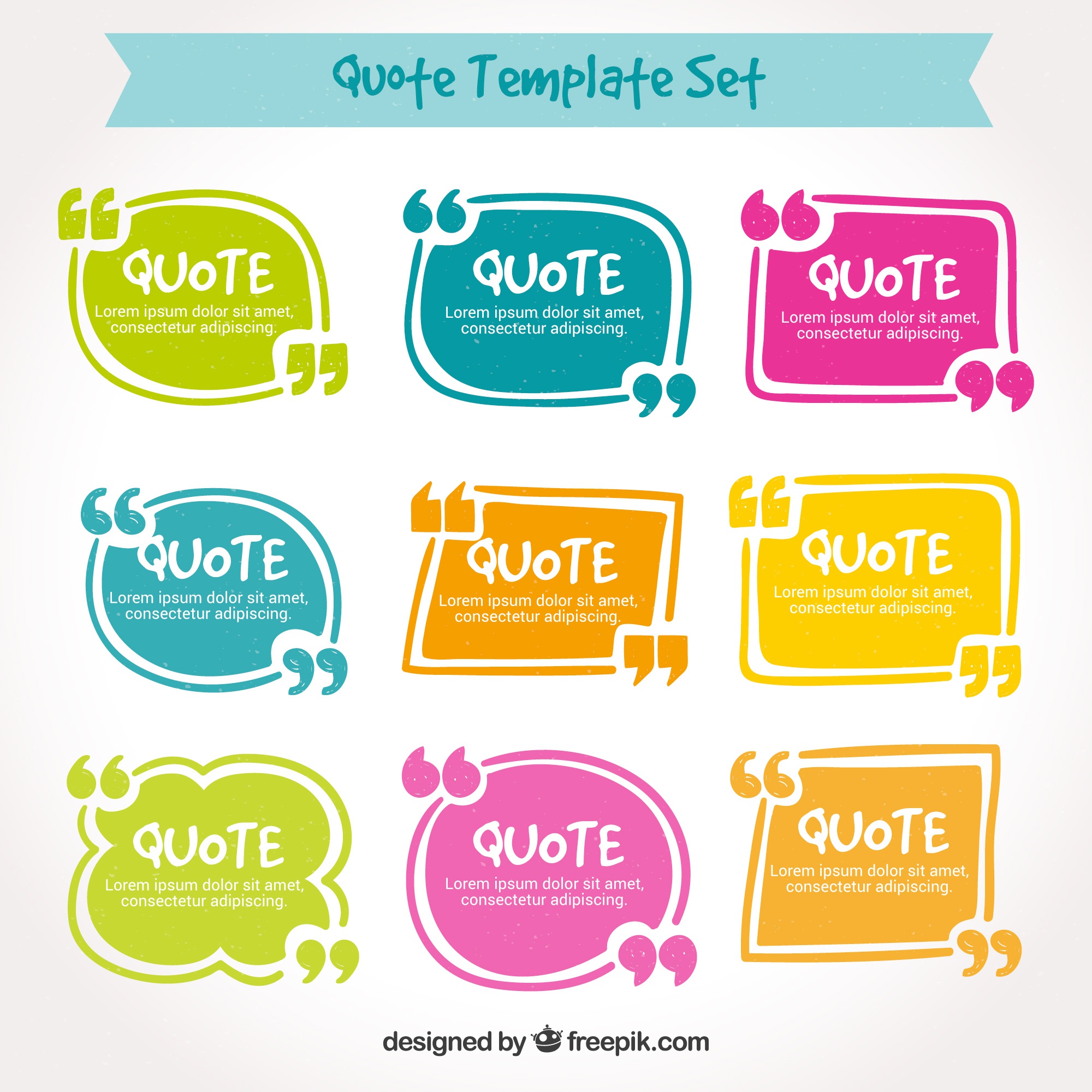 Free: Colorful set of quotation - nohat.cc