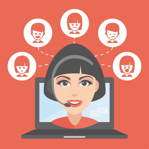 Free: Customer service background design - nohat.cc