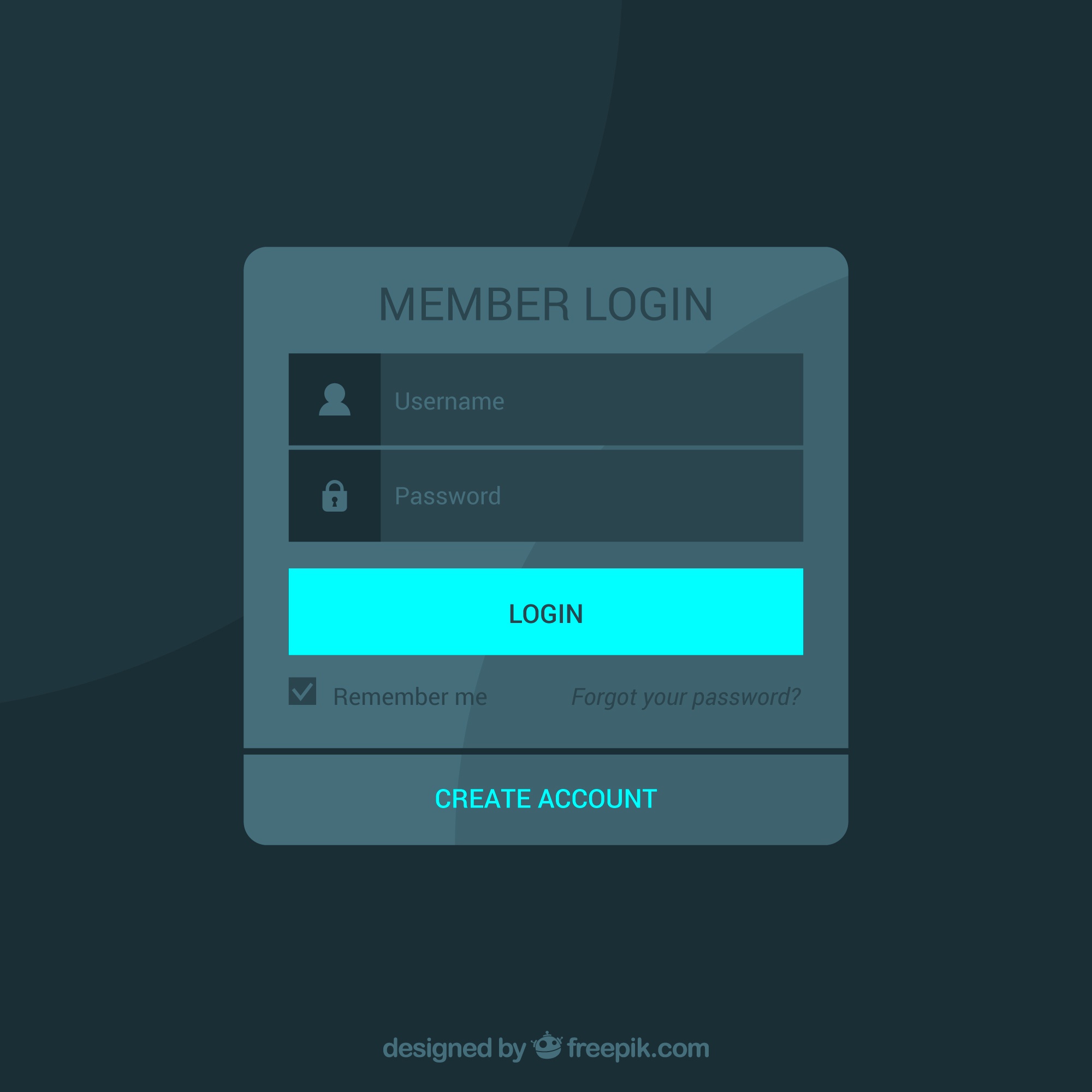 Free: Login form ui design for website and mobile apps vector image ...