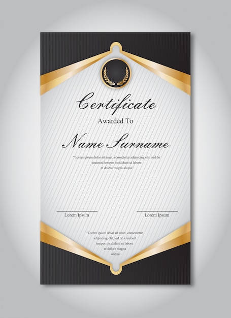 Free: Gold and black certificate template - nohat.cc