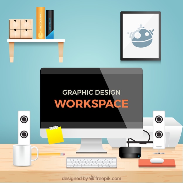 Free: Graphic design workspace background - nohat.cc