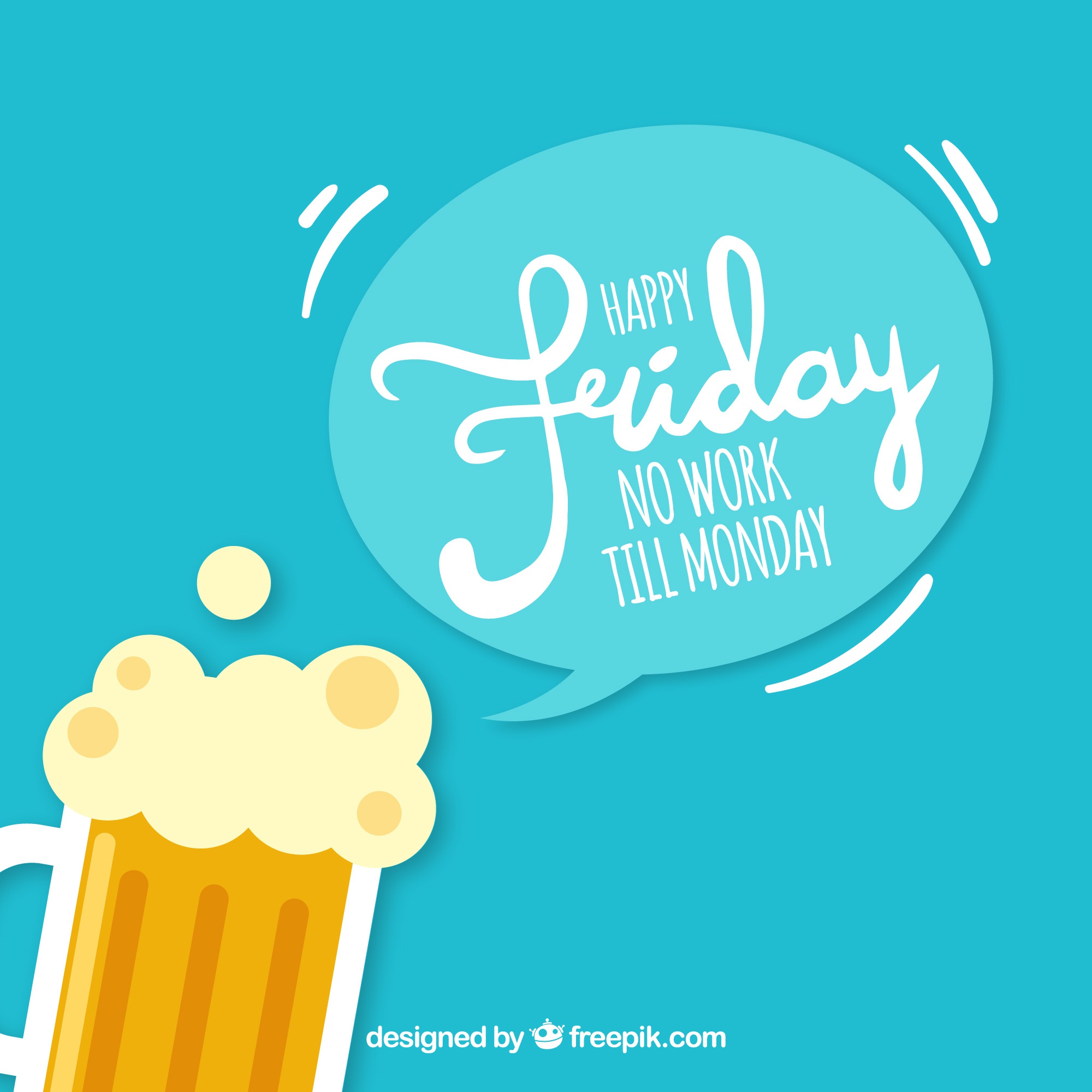 Free: Happy friday background with beer - nohat.cc