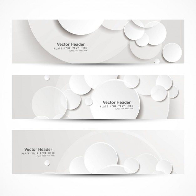 Free: Header collection white with circles - nohat.cc