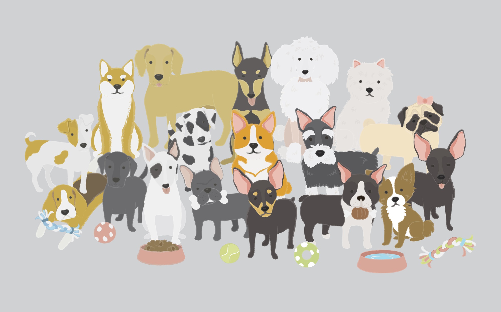 Free: Illustration of dogs collection - nohat.cc