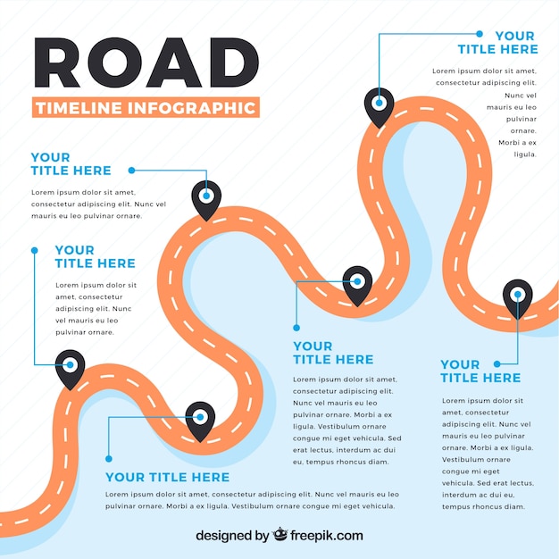 Free: Infographic timeline with road concept - nohat.cc
