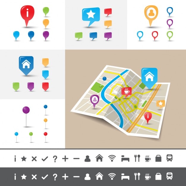 Free: Map icon set - nohat.cc
