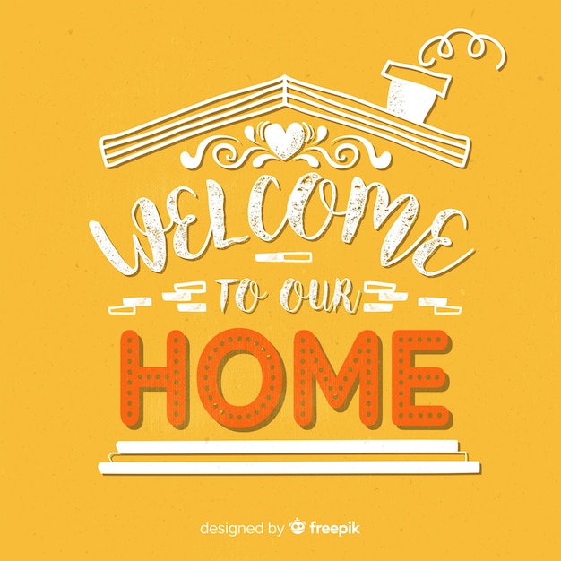 Free: Modern welcome lettering design - nohat.cc