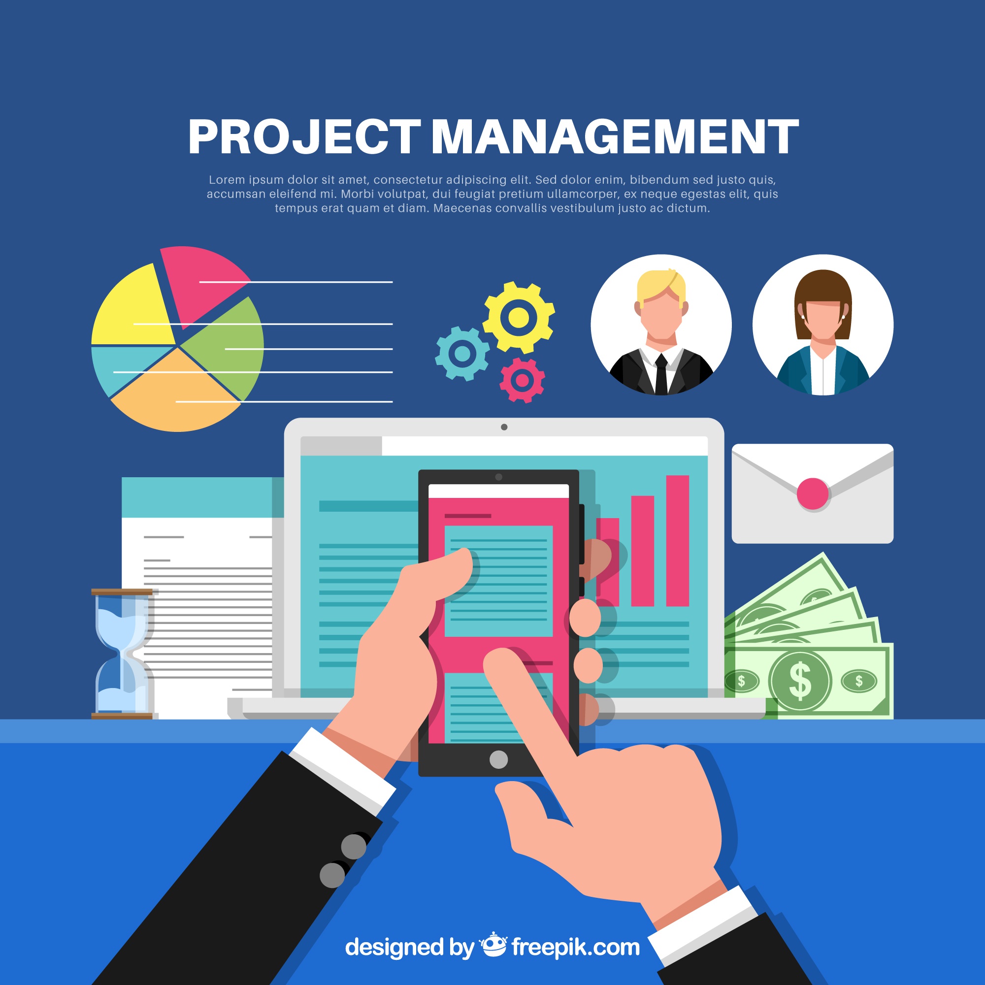 Free: Group of people profile , Businessperson Company Management ...