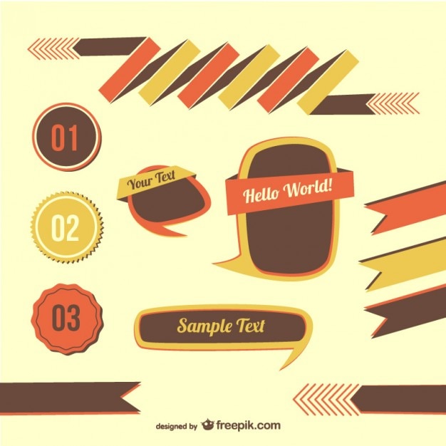 Free: Retro graphic elements - nohat.cc