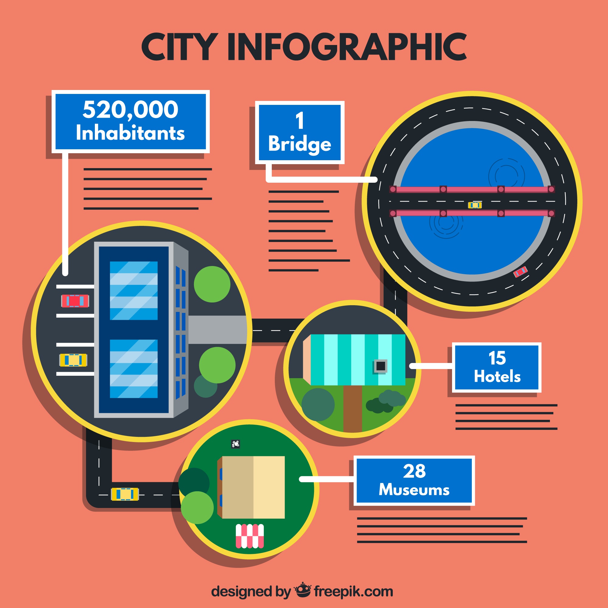 Free: Rounded city infography - nohat.cc