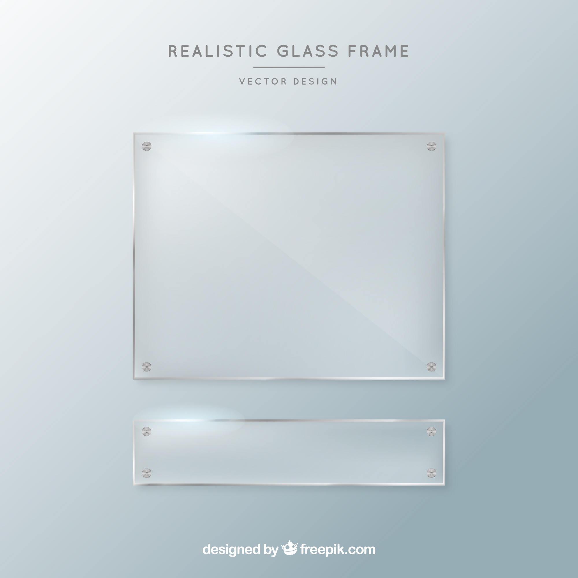 Free: Set of glass frames in realistic style - nohat.cc