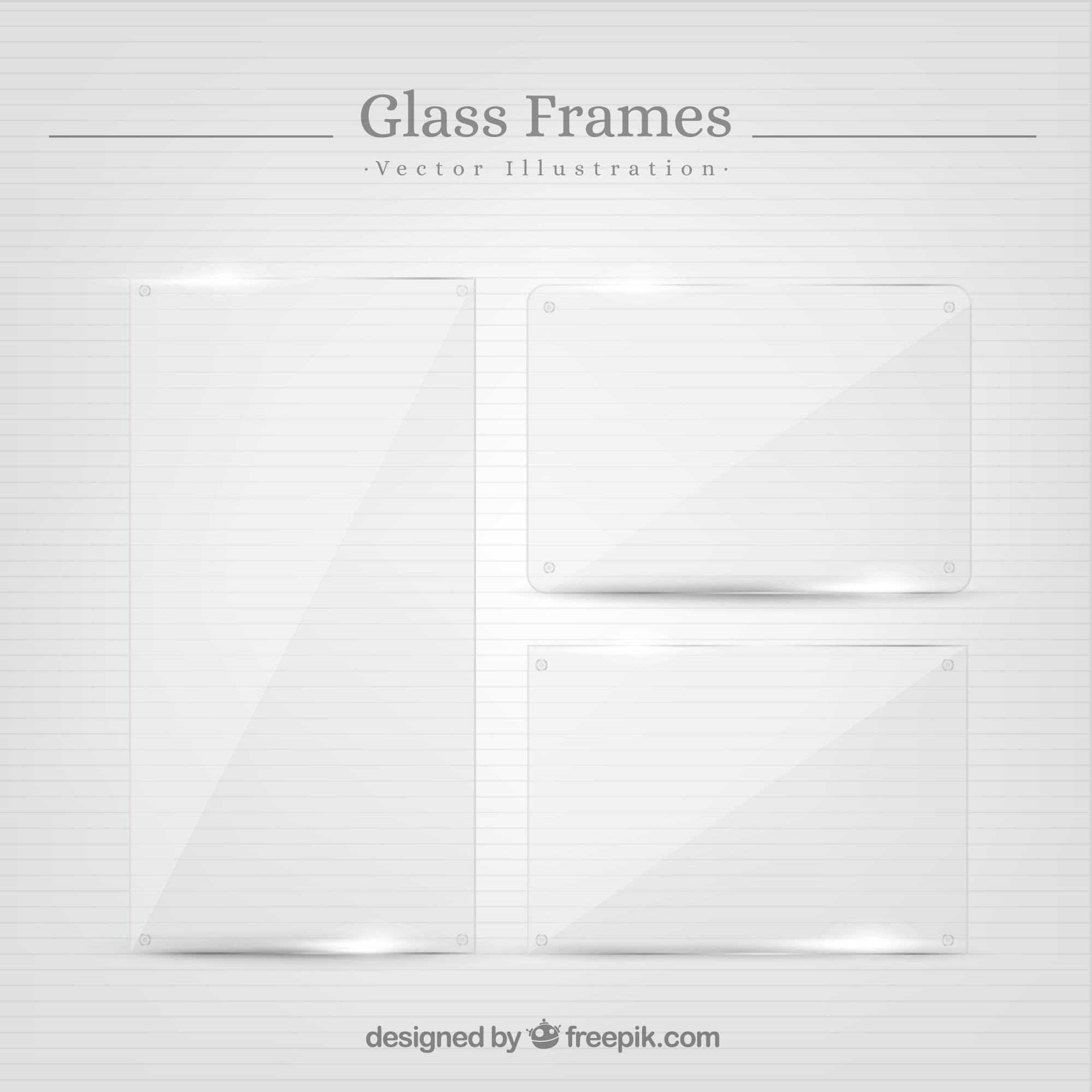 Free: Set of glass frames in realistic style - nohat.cc