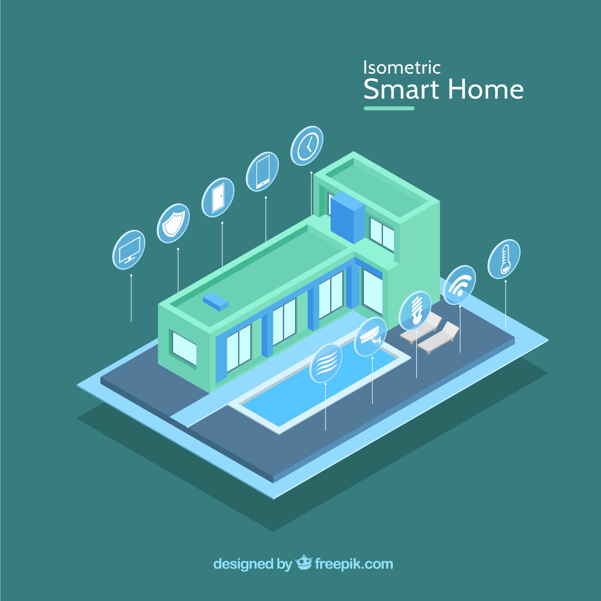 Free: Smart home in isometric style - nohat.cc
