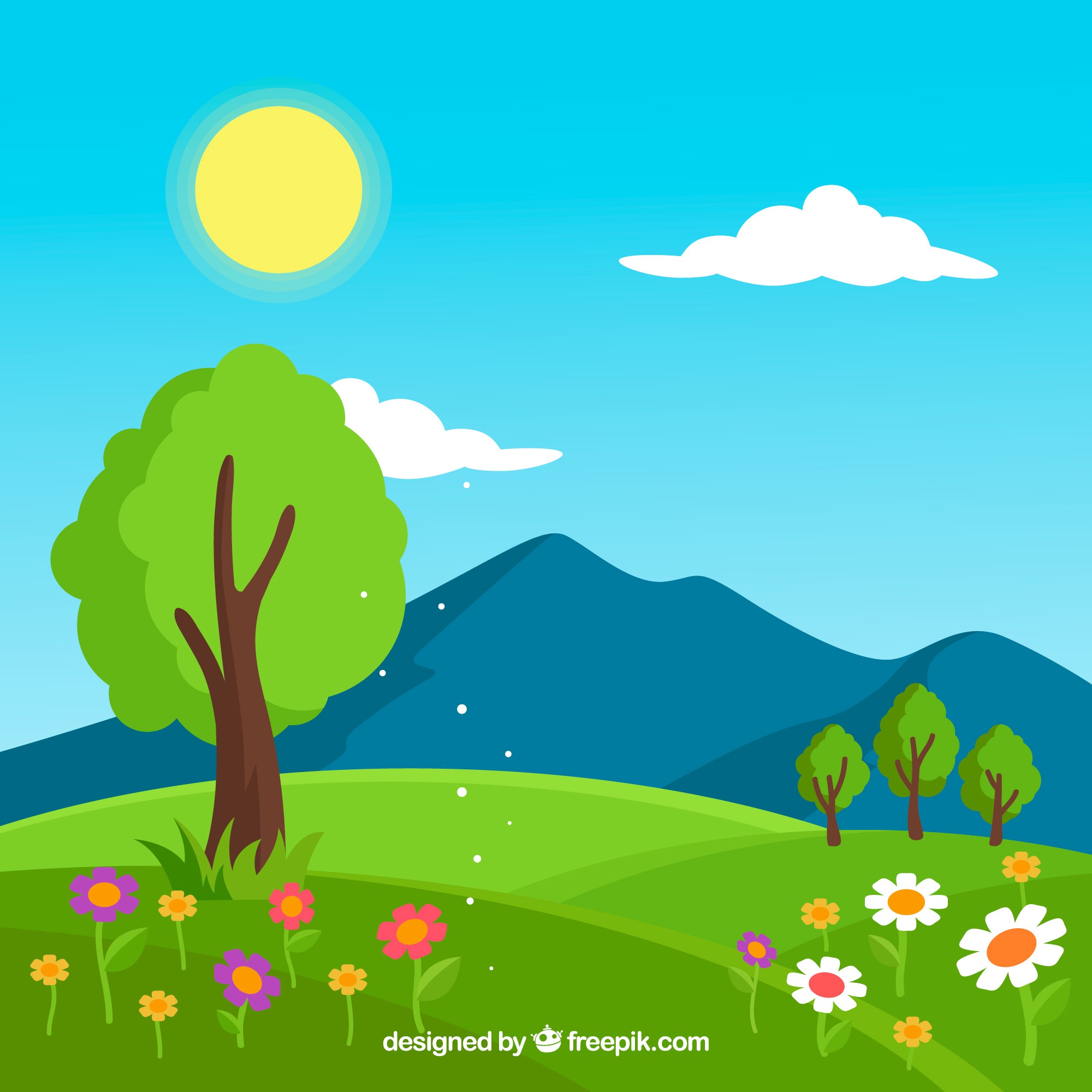 Free: Spring landscape background - nohat.cc