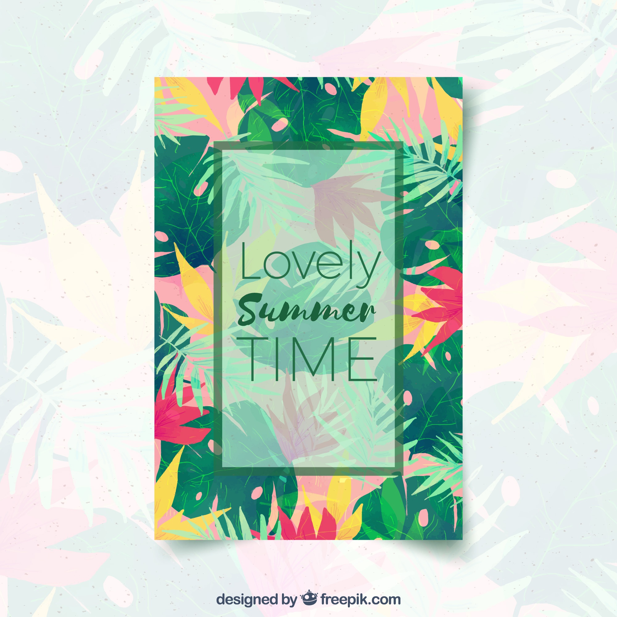 Free: Summer card with vegetation - nohat.cc