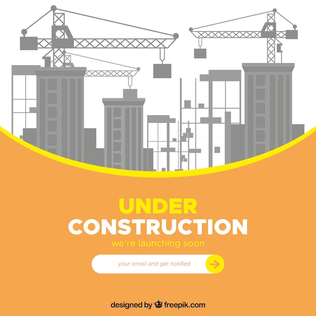 Free: Under construction template in flat style - nohat.cc