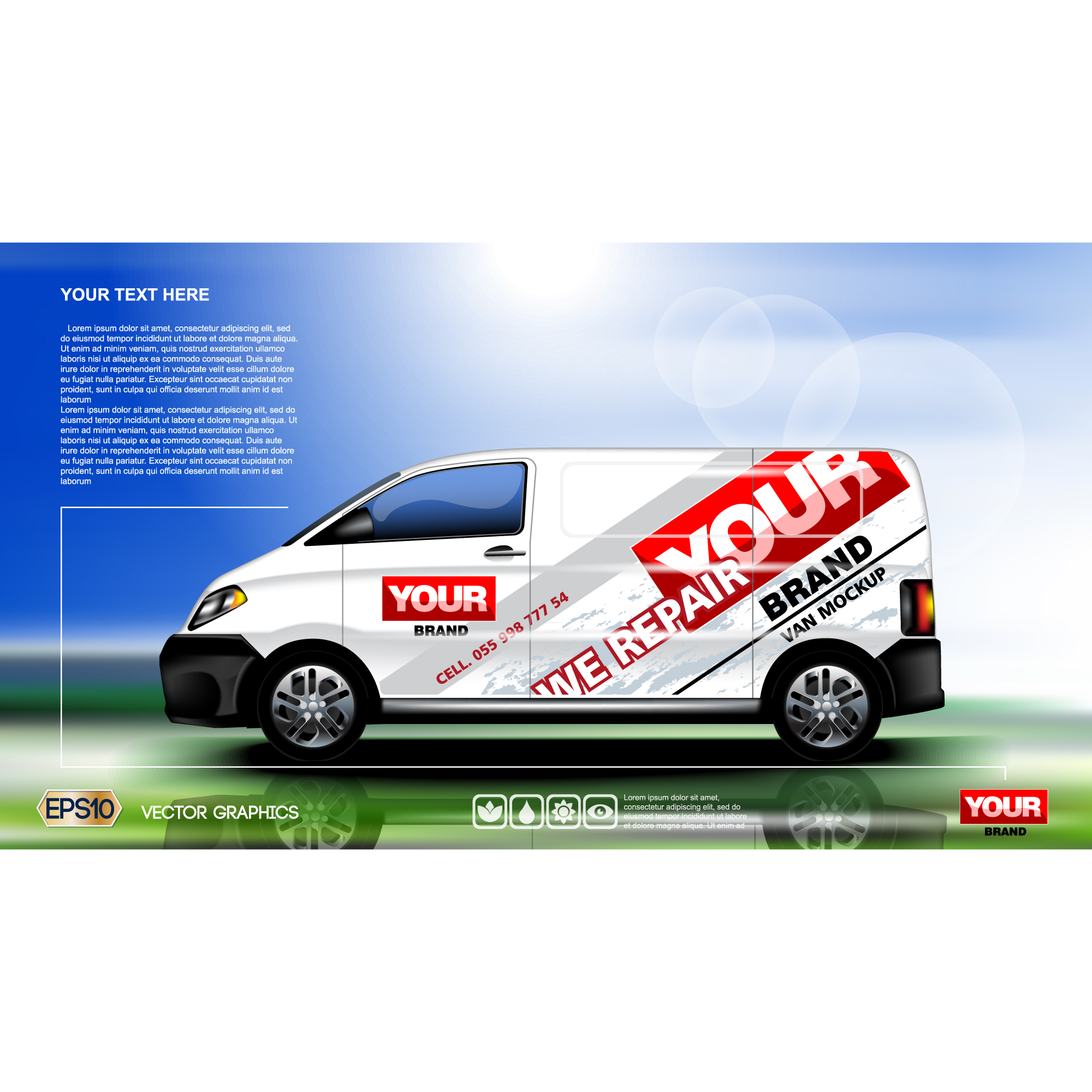 Free: Van background design - nohat.cc