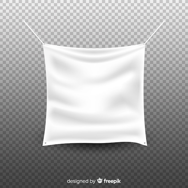 Free: White fabric banner - nohat.cc