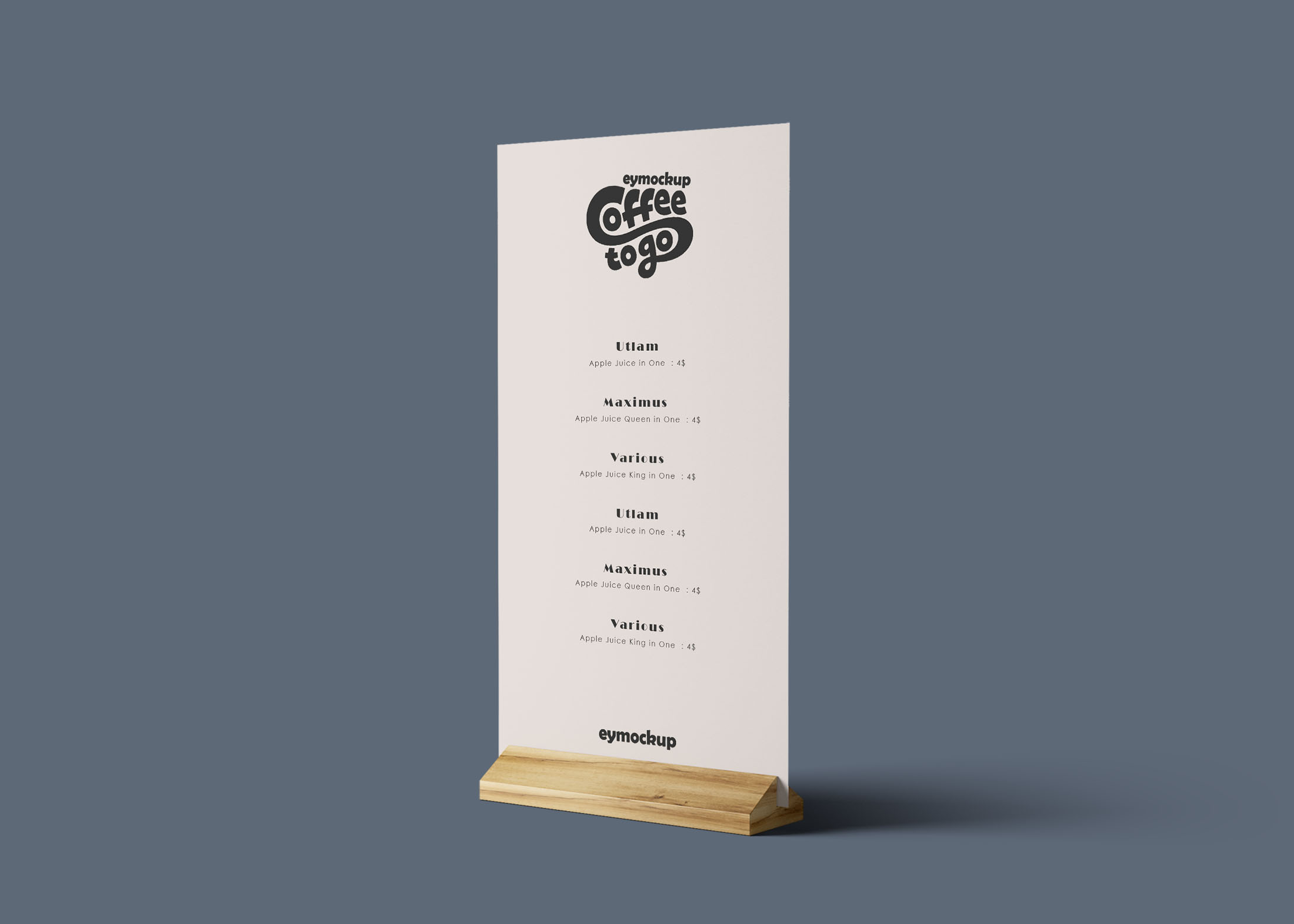 Free: Free Wooden Menu Mockup - nohat.cc