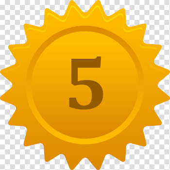 Free: Red number five sticker design element | Free transparent png ...