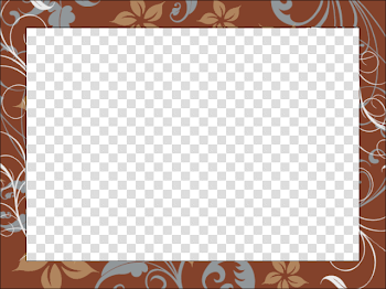 Free: Brown Floral Border PNG Transparent Image - nohat.cc