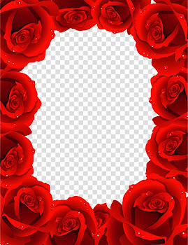 Free: Vertical Rose frame PNG transparent background with copy space ...