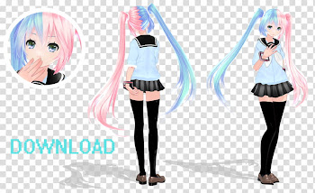Free: TDA Miku and Luka Bases Ver DL, pink abstract painting ...