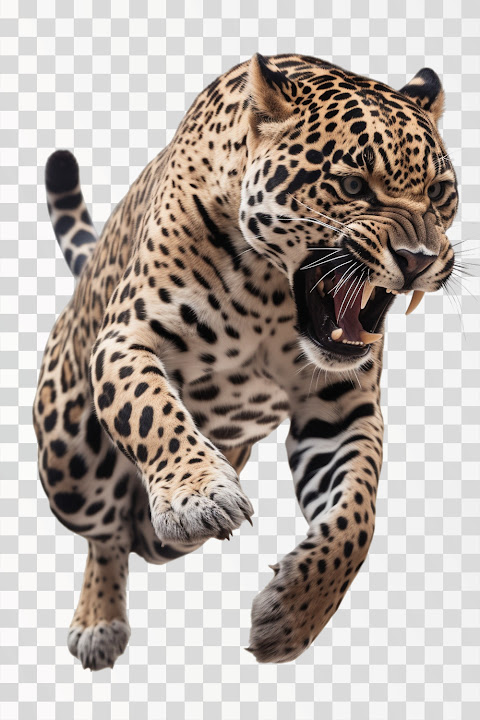 Free: angry leaping jaguar, png image - nohat.cc
