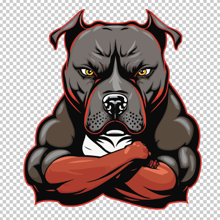 Free: Strong pitbull vector logo - ai generated - transparent ...