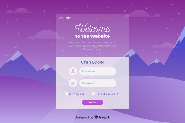 Free: Log in landing page with landscape Free Vector - nohat.cc