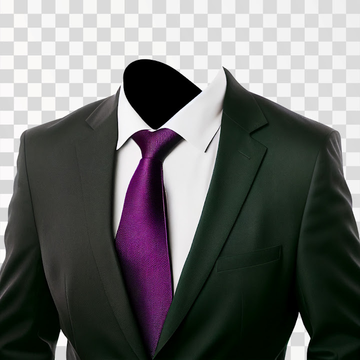 Free: Men Suit Black With A Purple Tie PNG transparent - nohat.cc
