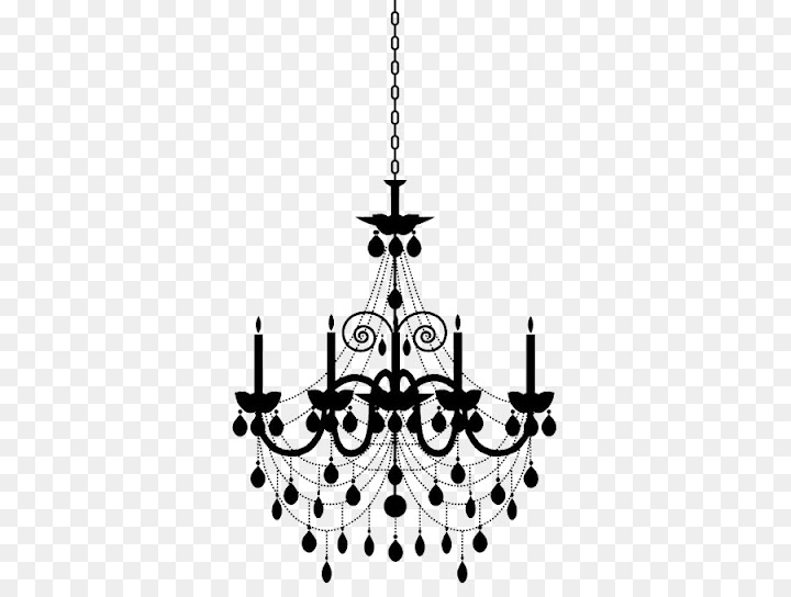 Free: Chandelier, Wall Decal, Silhouette, Light Fixture PNG - nohat.cc