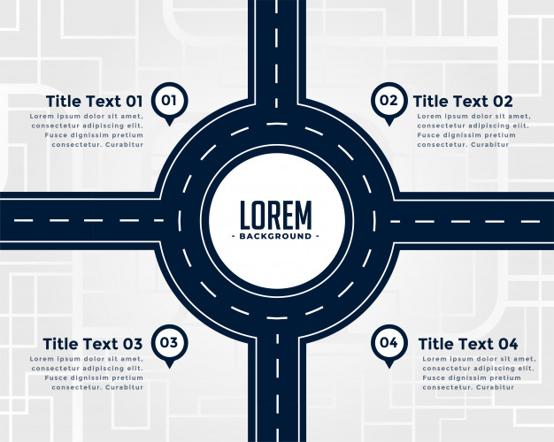 Free: Road infographic four steps template Free Vector - nohat.cc
