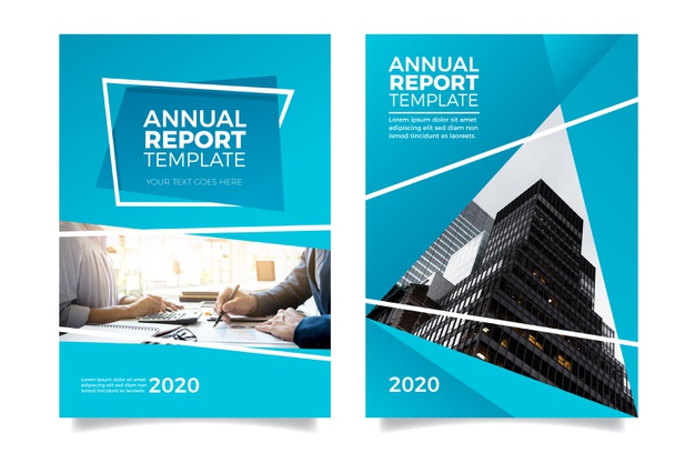Free: Modern minimalist annual report template Free Vector - nohat.cc