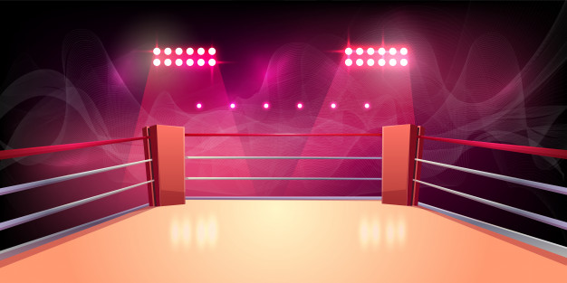 Free: Background of boxing ring, illuminated sports area for fighting ...