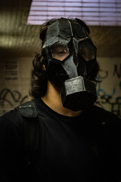 Free: Portrait Photo of Man in Black Gas Mask - nohat.cc