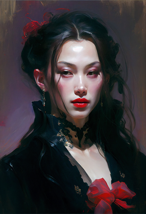 Free: AI generated - Paiting of a southern gothic vampire - nohat.cc