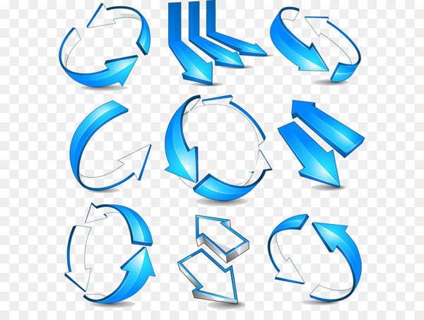 Free: Arrow Euclidean vector 3D computer graphics - Blue arrow stereoscopic 3D vector material ...
