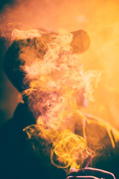 Free: macro photography of man covered by cigar smoke - nohat.cc