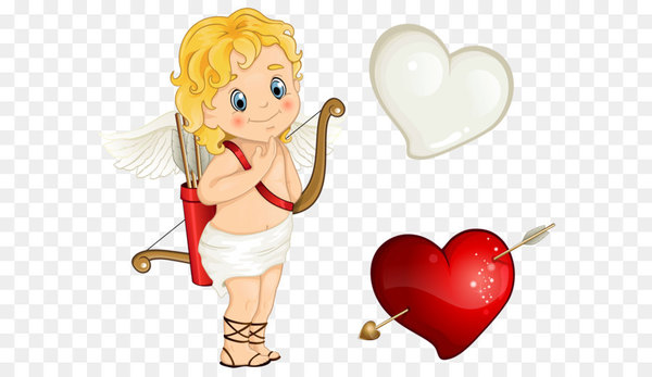 Free: Cupid Heart Clip art - Beautiful Cupid with Hearts PNG Clipart ...