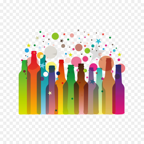 Free: Beer Wine Champagne Bottle Drink - Vector color dots and bottles ...