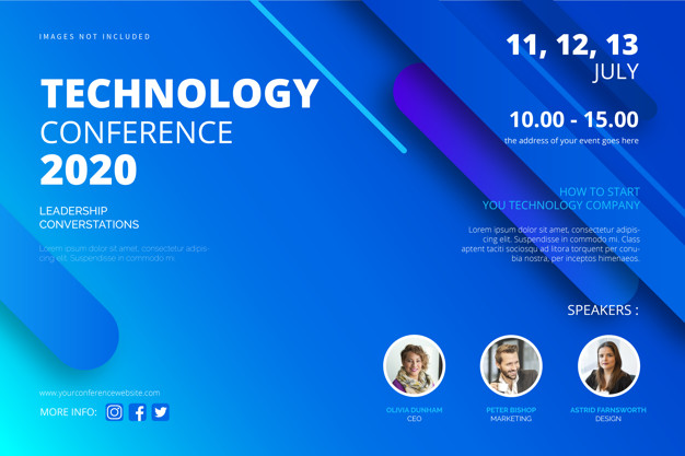 Free: Technology conference poster template - nohat.cc